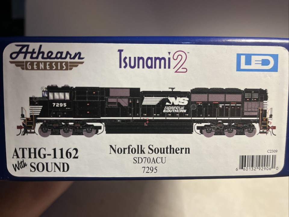 HO Scale Athearn Genesis Norfolk Southern SD70ACU #7295 DCC/Sound BRAND ...