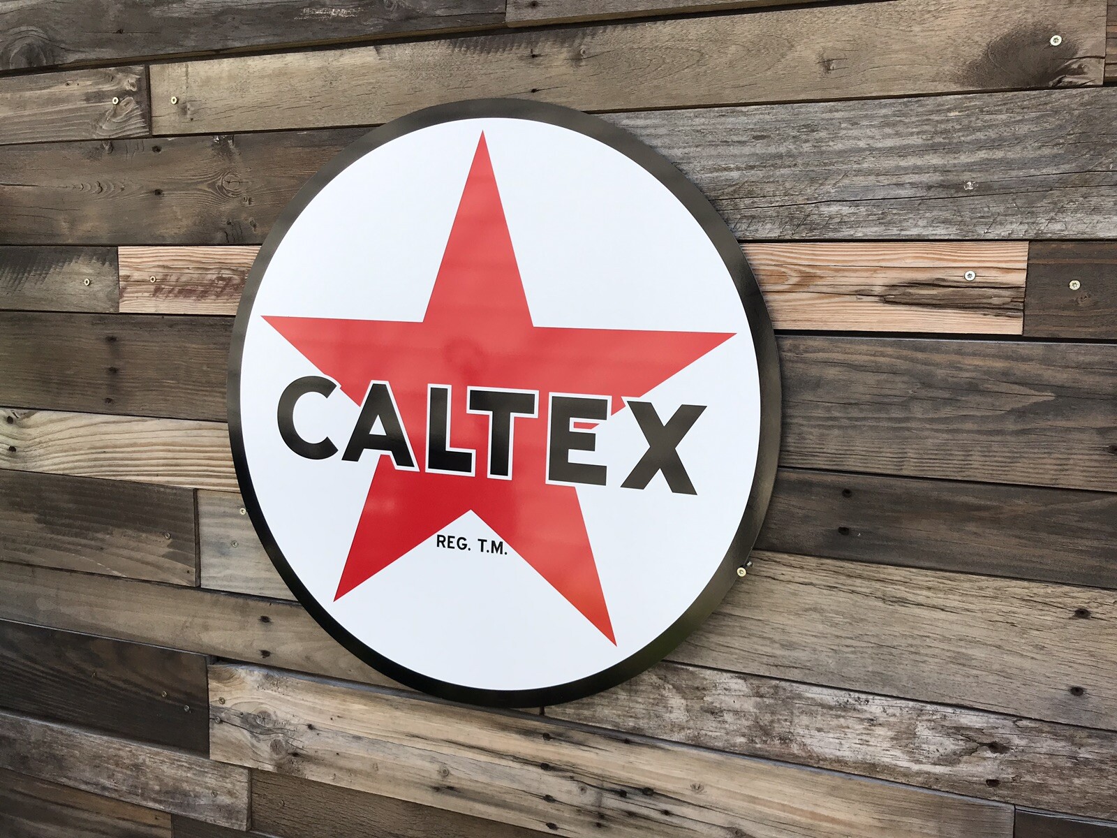 Antique Vintage Old Style Caltex Chevron Gas Oil Sign | eBay