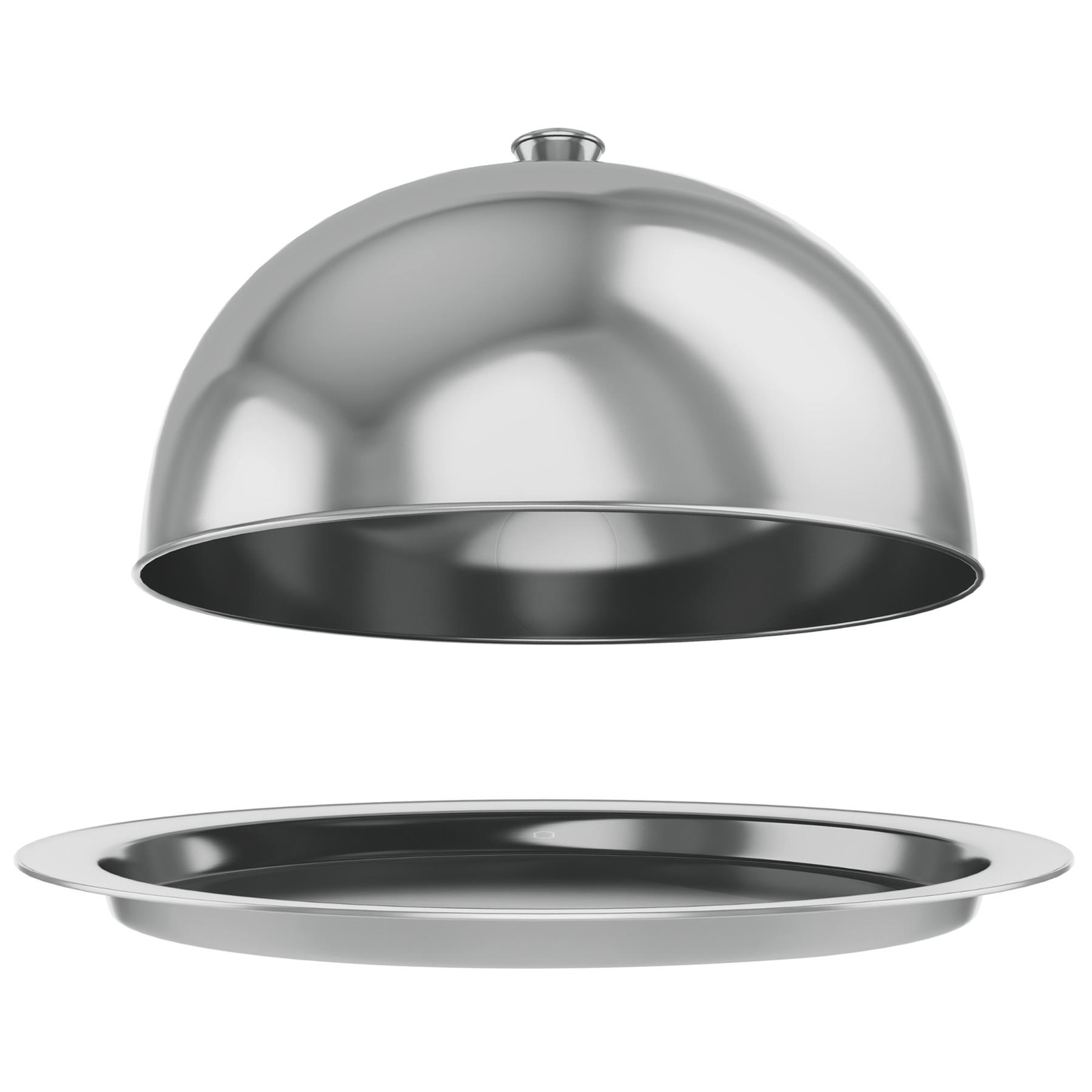 Cloche Food Cover Plate Restaurant Dish Bell Jar Stainless Steel Dome ...