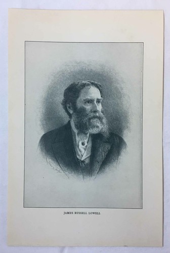 1923 book leaf print~ JAMES RUSSELL LOWELL | eBay