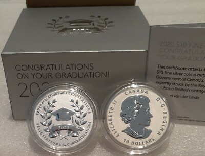 2020 Graduation Congratulations 1/2OZ Pure Silver $10 Coin Canada | eBay