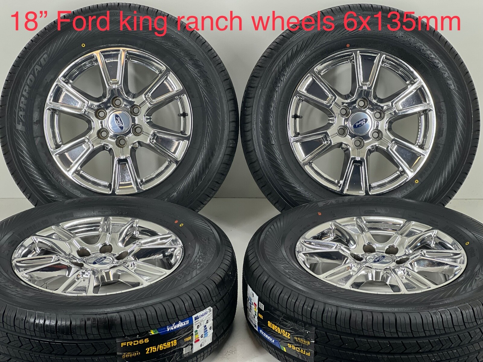 18" 18 Inch OEM Chrome Ford F150 CHROME PVD RIMS USED SET 4 RIMS WHEELS ...