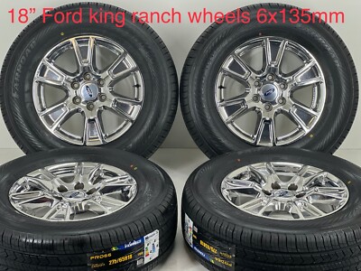 18" 18 Inch OEM Chrome Ford F150 CHROME PVD RIMS USED SET 4 RIMS WHEELS ...