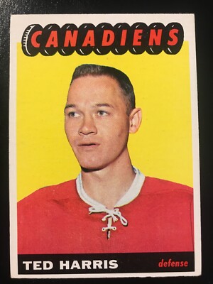 1965-66 Topps Hockey - Ted Harris #5 - Rookie Card - Montreal Canadiens ...