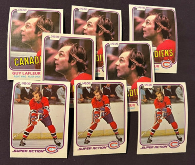 8x 1981-82 O PEE CHEE OPC GUY LAFLEUR CARD LOT EXMT-NM CARDS MONTREAL ...