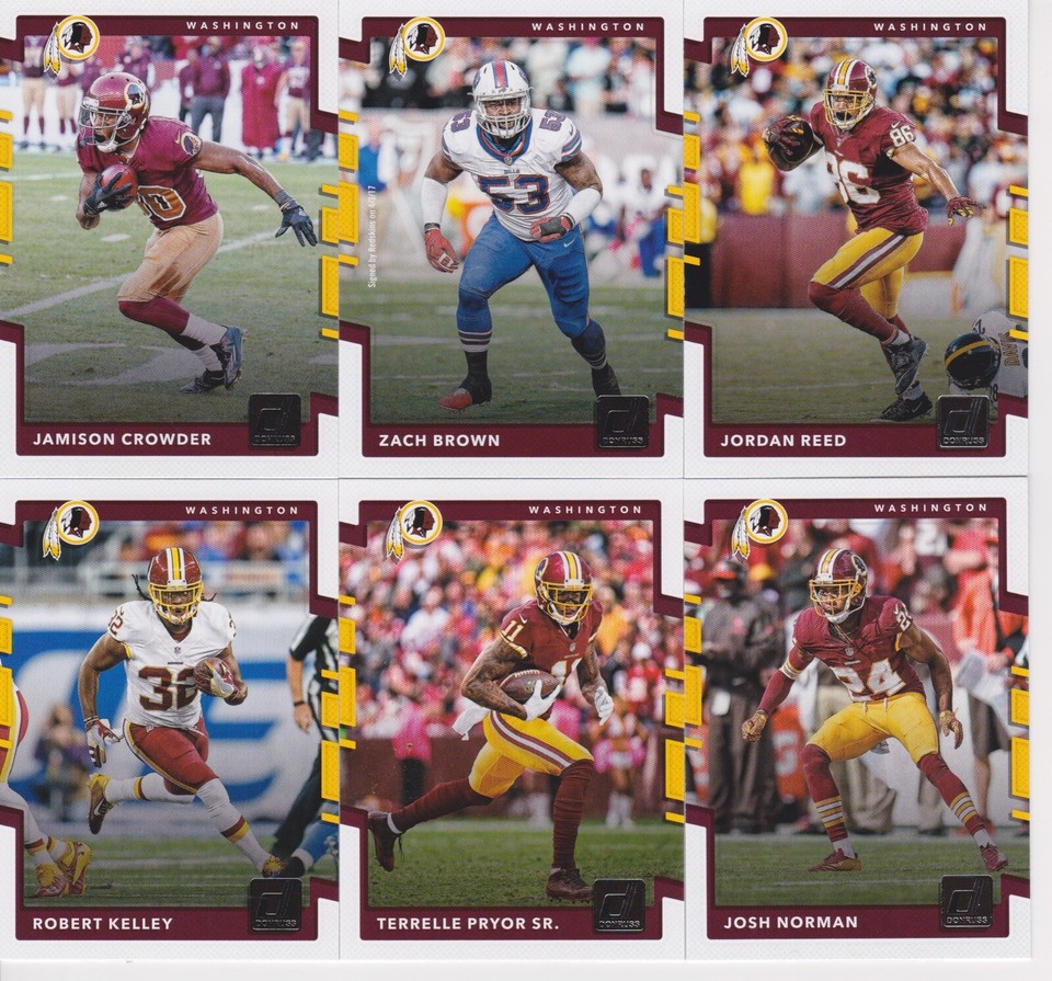 2017 Donruss Football Complete Team Set 15 Washington Redskins Samaje ...