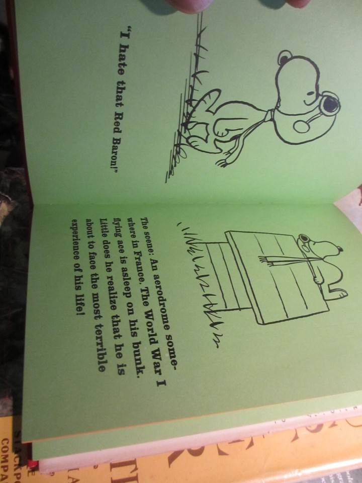 SNOOPY AND THE RED BARON COPYRIGHT 1966, HAS DUDT JACKET TORN IN SOME ...