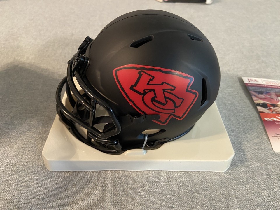 KANSAS CITY CHIEFS ECLIPSE MINI RIDDELL HELMET SIGNED MECOLE HARDMAN W ...
