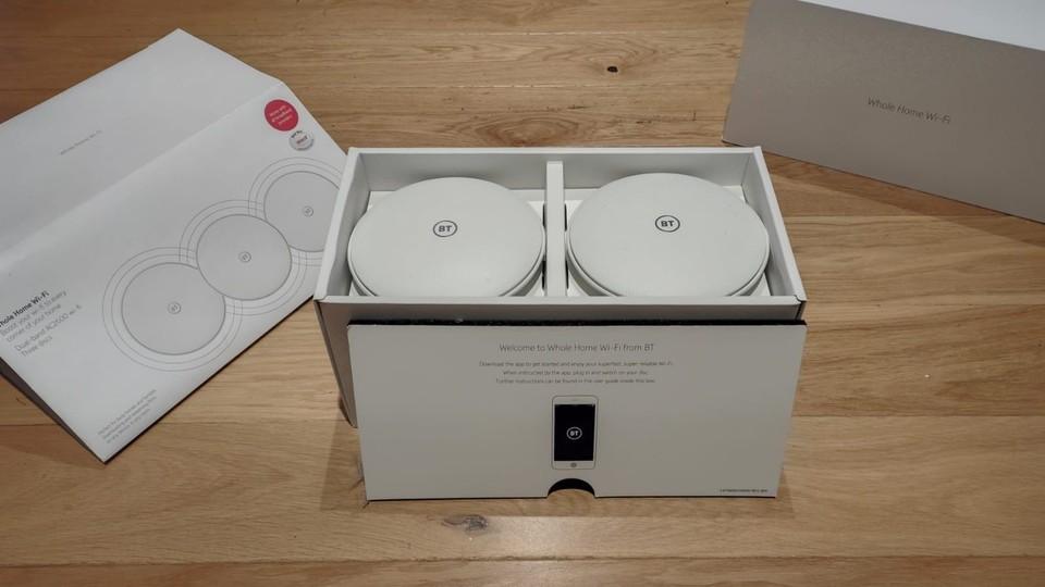 BT Whole Home WiFi Disc System Triple Pack With 3x Power Leads And 1x ...