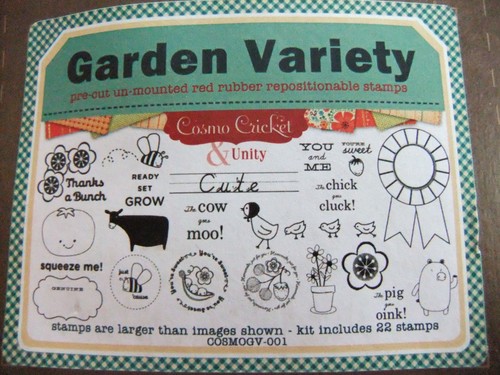 Unity Stamp Set ~ Garden Variety ~ Cow Pig Chicken Bee Pea Cute Chick ...