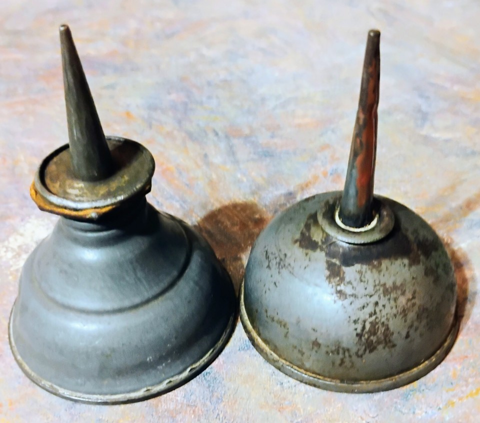 Two Vintage "MINI" Metal OIL CANS...COOL! | eBay