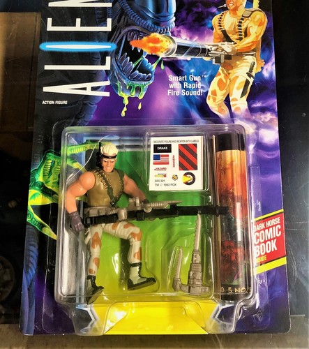 Aliens Space Marine Drake Action Figure with Dark Horse Comic & Decals ...