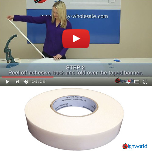 Signworld Heavy Duty Banner Hem Tape - Double Sided - 1" x 164' | eBay