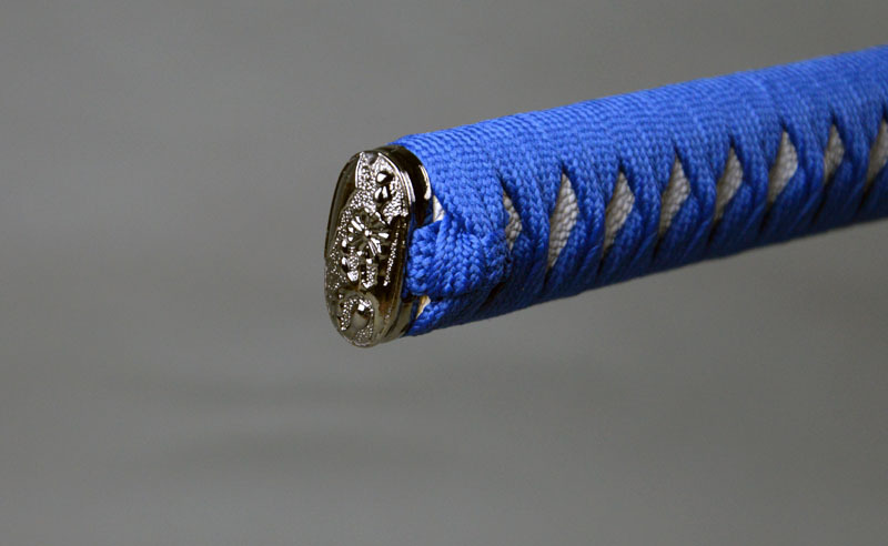 New Special Samurai Sword Blue Red Blade Folded Steel Tempered Katana ...