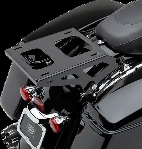 Cobra Black Steel Two Up Tour Pak Mount Plate Harley Ultra Limited Low ...