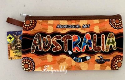 6X Australia Aboriginal Art Souvenir Pencil Case Pouch Bag Zipped Make ...