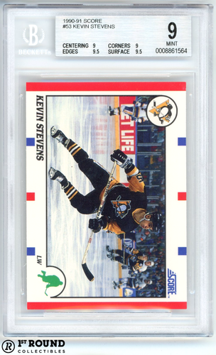 Kevin Stevens RC BGS 9+: 1990-91 Score Rookie Card | eBay