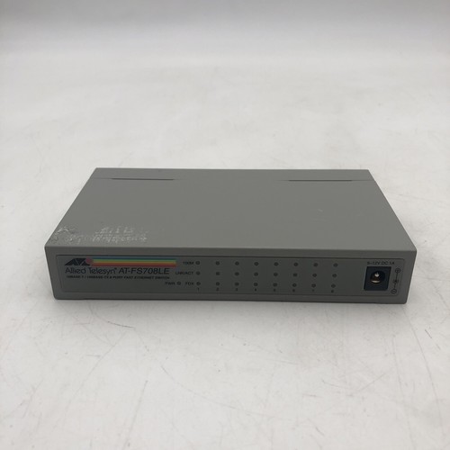 Allied Telesyn AT-FS708LE Fast Ethernet Switch 8 Port TESTED FOR POWER ...