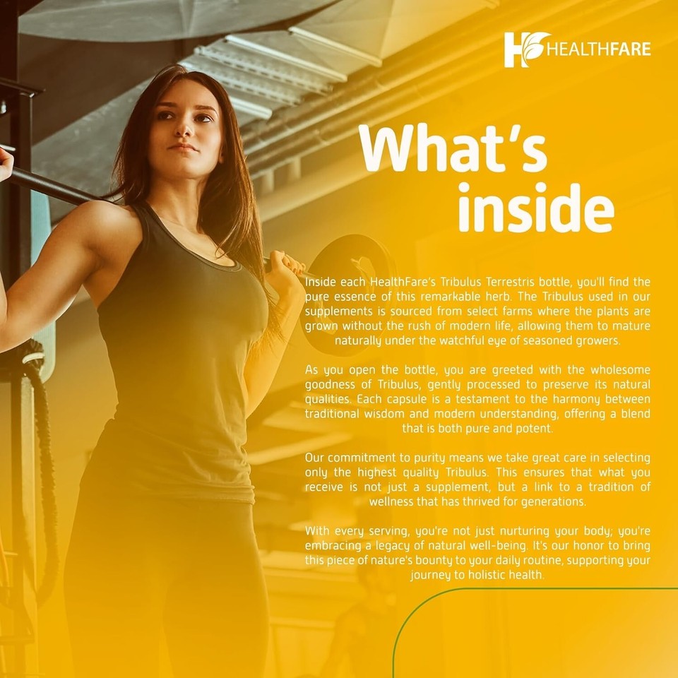 Healthfare Tribulus Terrestris 32,500mg 200 Caps High Potency Herbal ...