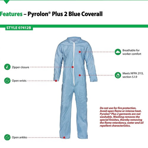 Lakeland Pyrolon Plus 2 FR Isolation Coverall XL PPE Protective Suit ...