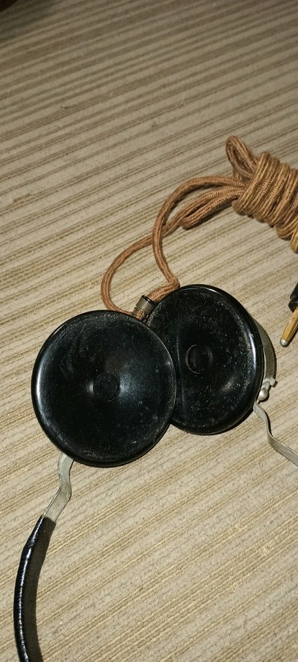 WW2 German Dfh.a Wehrmacht Kopfhörer - RADIO HEADSET EARPHONES - NICE ...