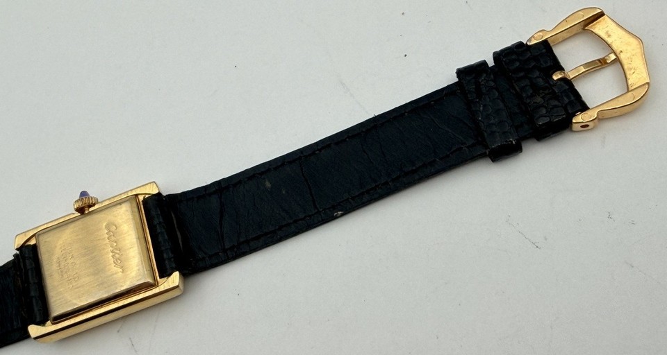 1970's Ladies Cartier Tank Roman Original Dial Manual Wind 18K Gold ...
