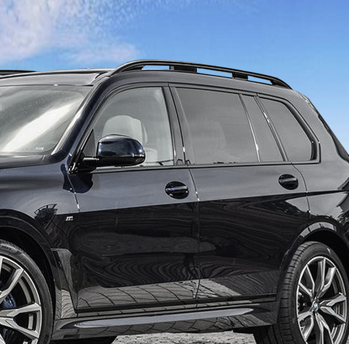 For BMW X7 19-2023 Glossy Black steel Car Window frame Strip Cover Trim ...