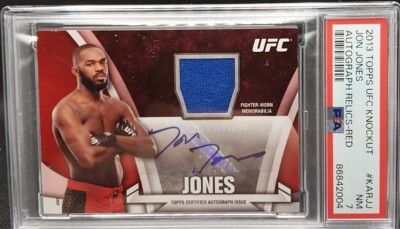 Jon Jones 2013 TOPPS UFC Knockout Autograph Relic Red Parallel #'d 8/8 ...