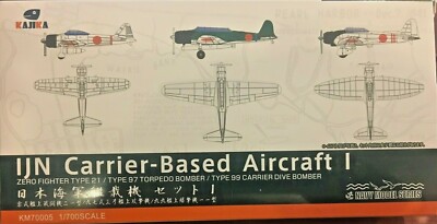 1/700 IJN Carrier Aircraft I (Zero, Kate, Val) -- Kajika / Flyhawk ...