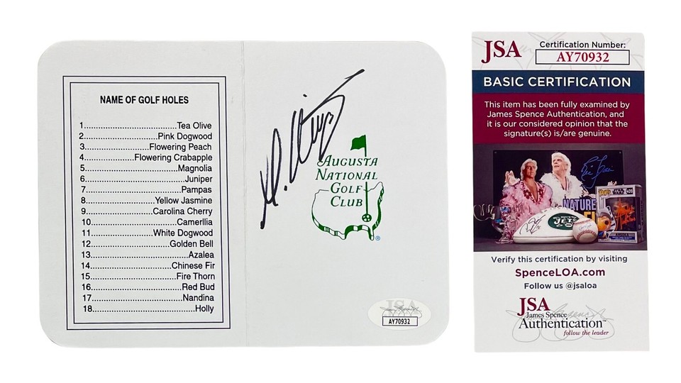 MARTIN KAYMER Autograph Signed AUGUSTA NATIONAL SCORECARD PGA TOUR JSA ...