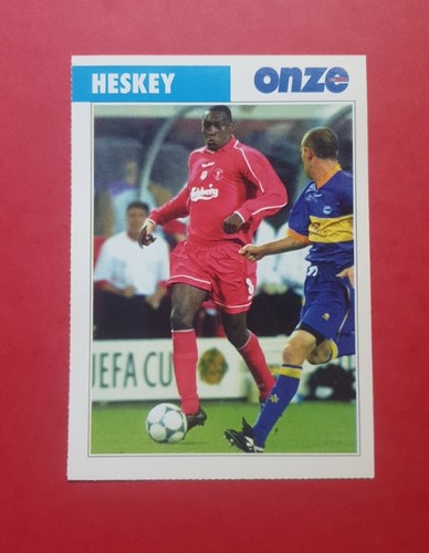 EMILE HESKEY 2001 LIVERPOOL ANGLETERRE FICHE ONZE MONDIAL COLLECTION ...