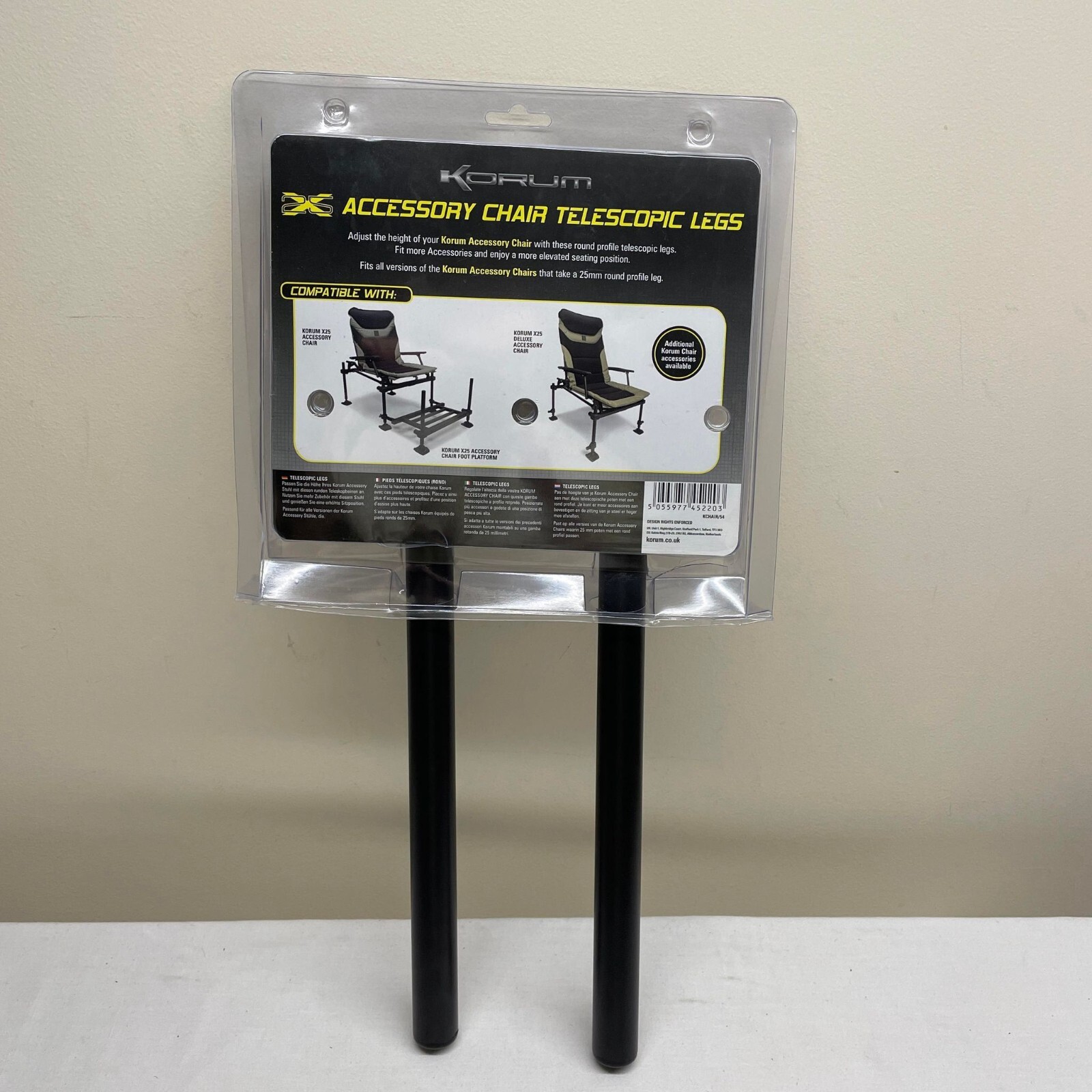 KORUM X25 ACCESSORY CHAIR TELESCOPIC 25mm ROUND LEG / LEGS - KCHAIR/54 ...