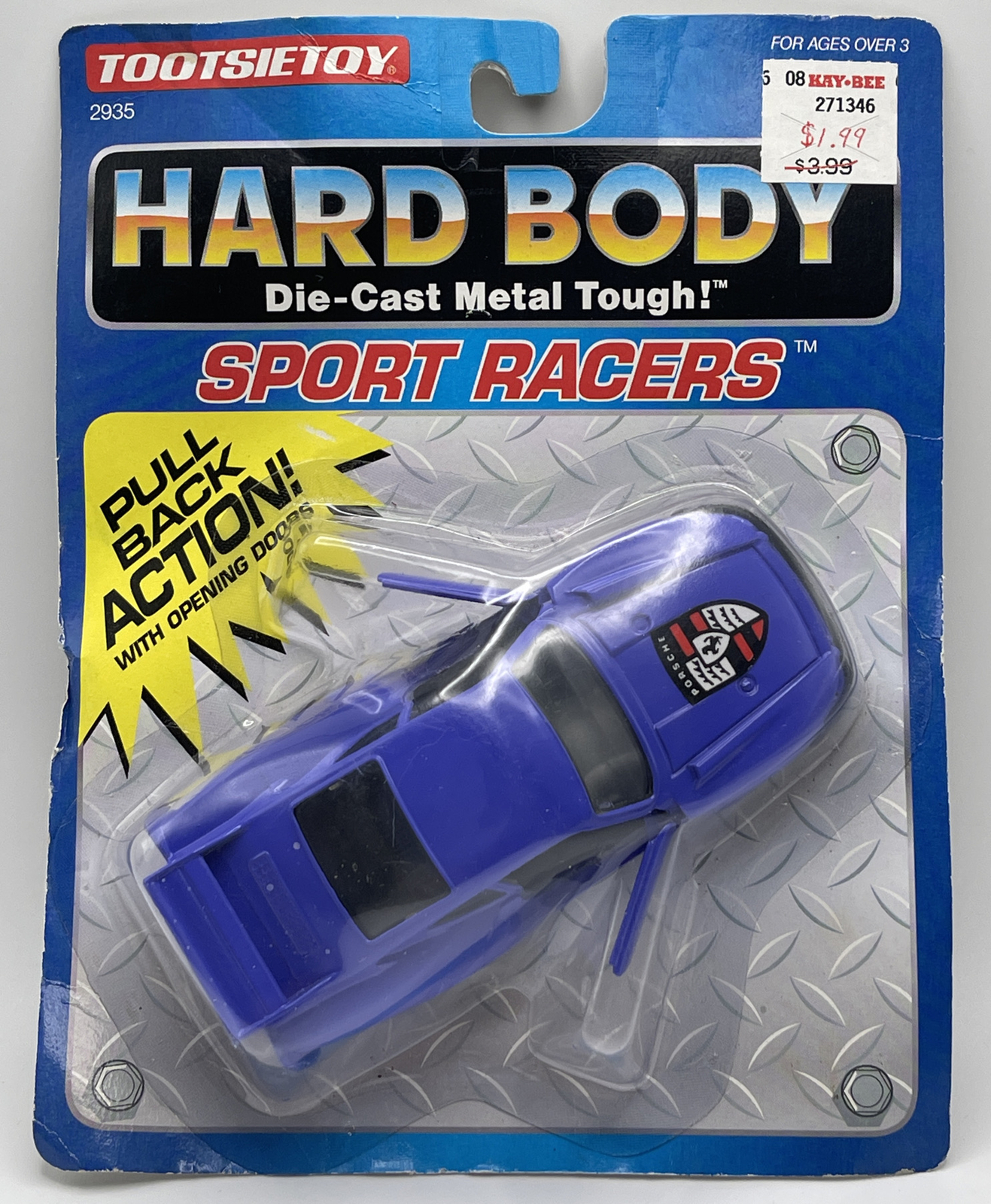 Tootsie Toy Hard Body Diecast Corvette Pull Back Action Toy Car Sports ...