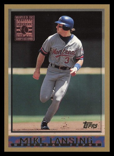 1998 Topps #136 Mike Lansing Montreal Expos Minted in Cooperstown ...
