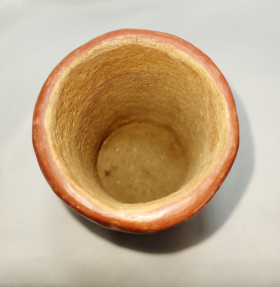 PRE-COLUMBIAN 6-9th CENTURY MAYAN/ AZTEC POTTERY VESSEL CUP WITH GOLD ...