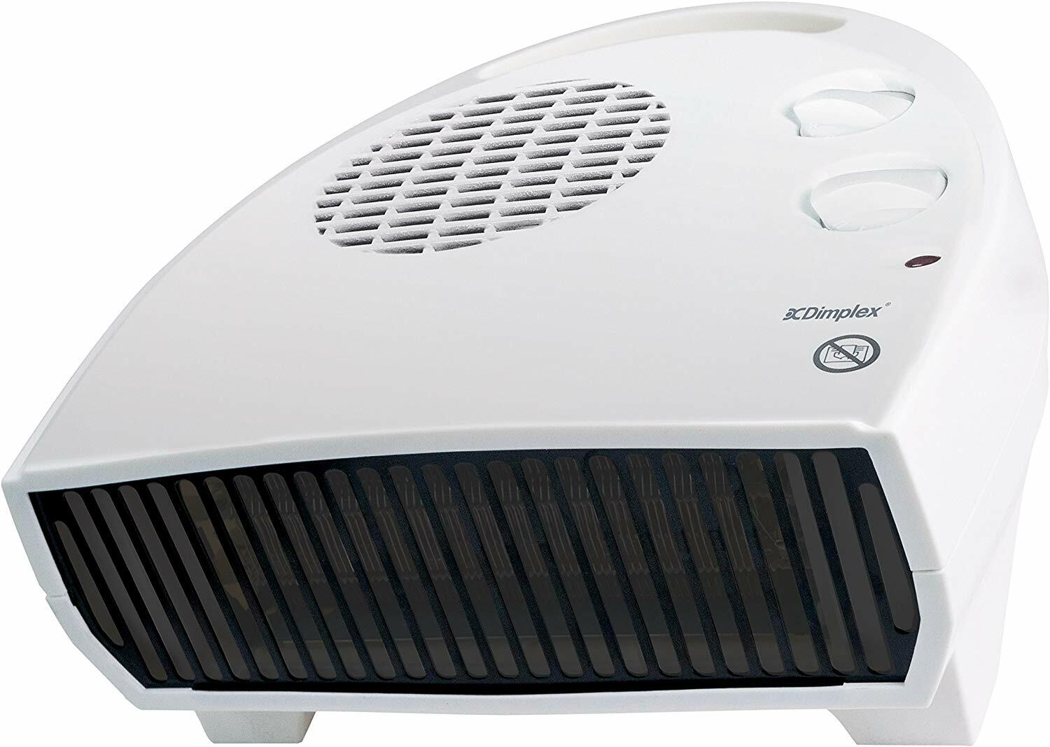 Dimplex 3kW Upright Flat Electric Fan Heater With Cool Air Blow White ...