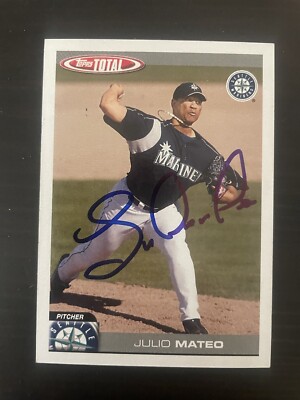2004 Topps Total #132 Julio Mateo Seattle Mariners Signed Card ...