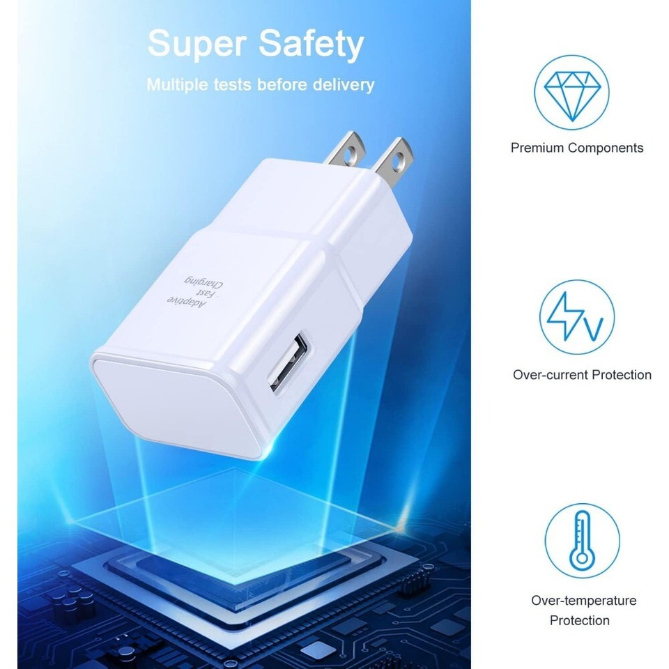 For Samsung S10 Note10 S8 S9 Plus 15W Adapter Fast Wall Charger Type-C ...