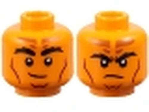 Lego Minifigure, Head Dual Sided Black Bush-3626pb3673-Farbauswahl ...