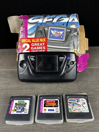Game Gear Sega Portable Video Game System Bundle With 3 Games | eBay