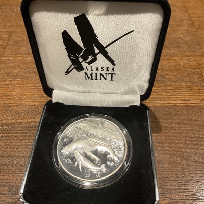 Alaska Mint Humpback Whale Medallion Capsule and Box 1oz .999 Fine Silver | eBay
