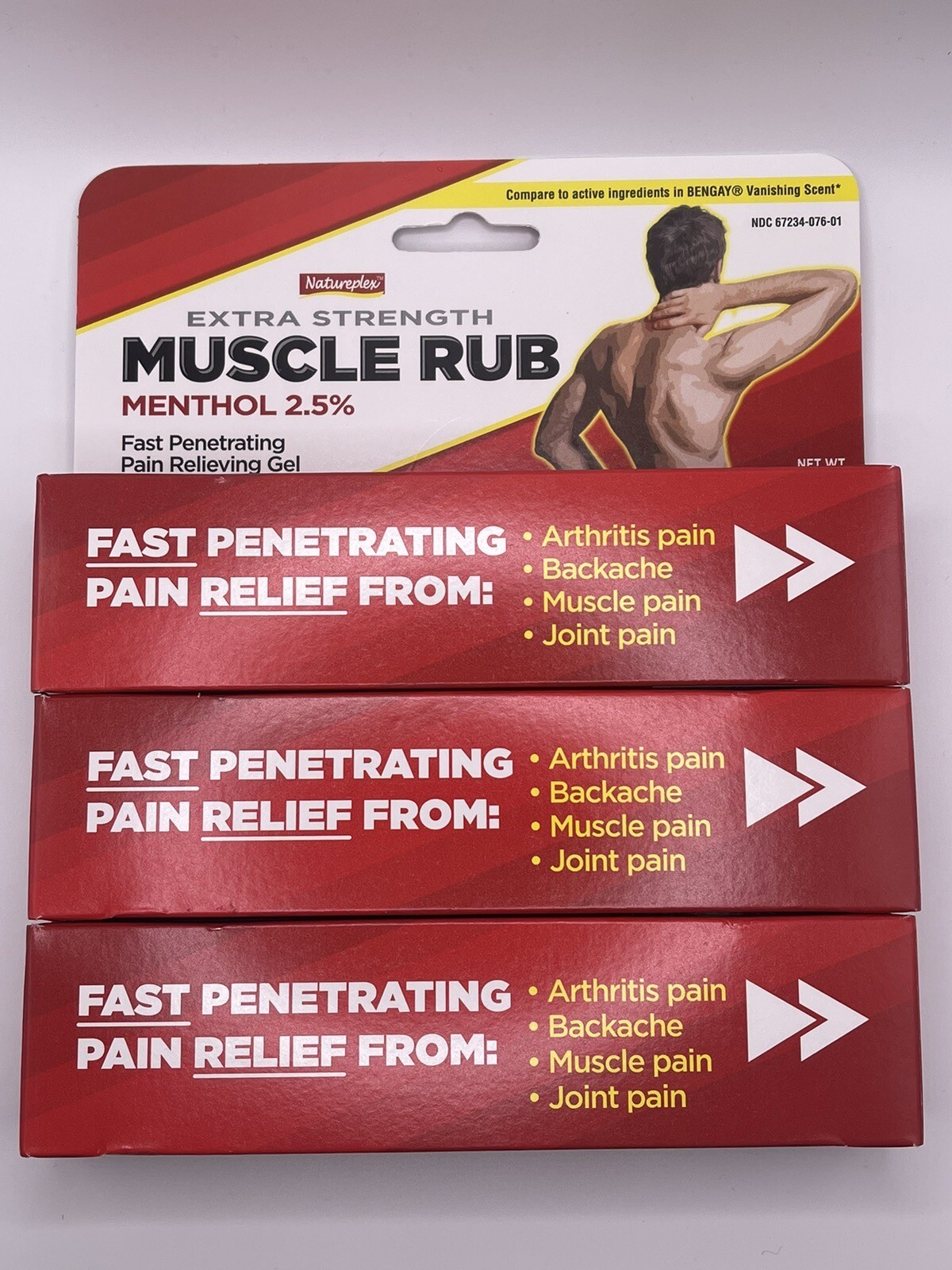 3X Natureplex Extra Strength Muscle Rub Arthritis Pain Relieving Gel 2. ...