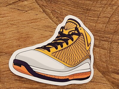 Black & Yellow Basketball TENNIS SHOE Sticker Hip Hop Laptop Sticker ...