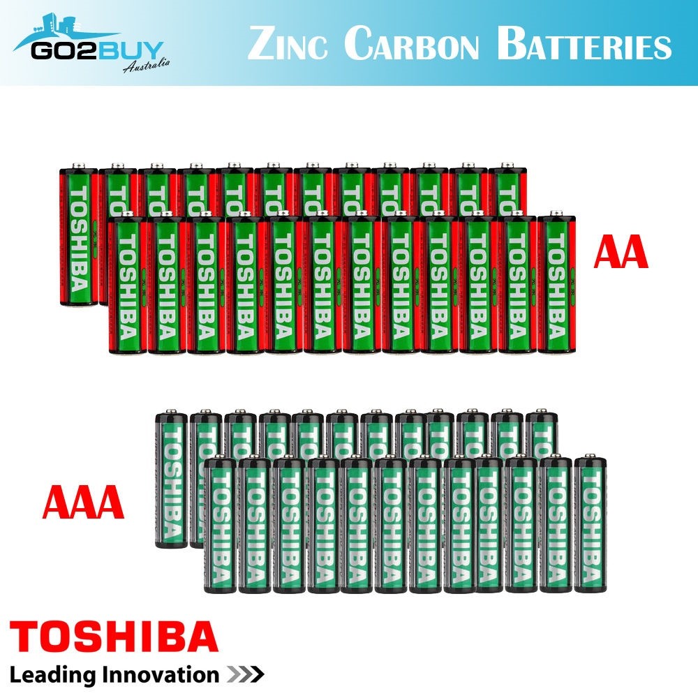 GENUINE TOSHIBA Zinc Carbon AA|AAA Cell Battery Super Long Lift ...