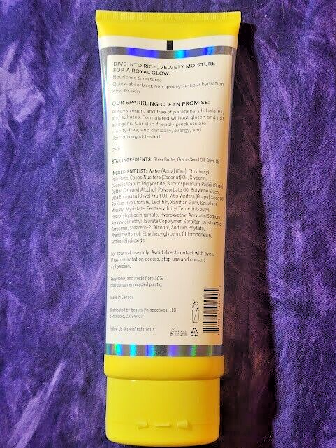 Refreshments Velvety Body Cream Unscented 8 Oz Sealed Tube Vegan Lotion ...