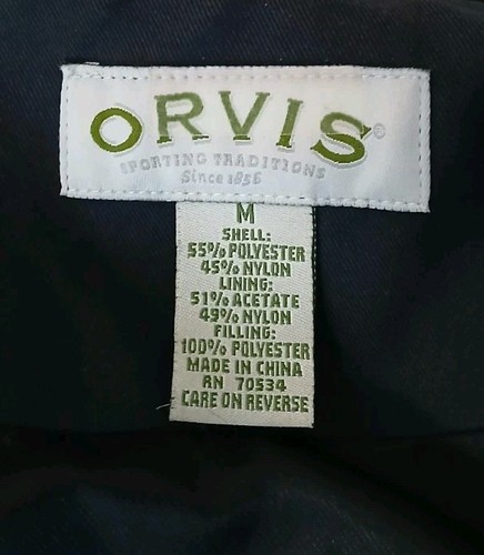 Orvis Quilted Jacket Size M Diamond Chore Coat Button Front Lined | eBay