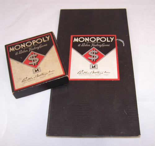 Vintage Monopoly Game Board and box Composite Clay Tokens Parker ...