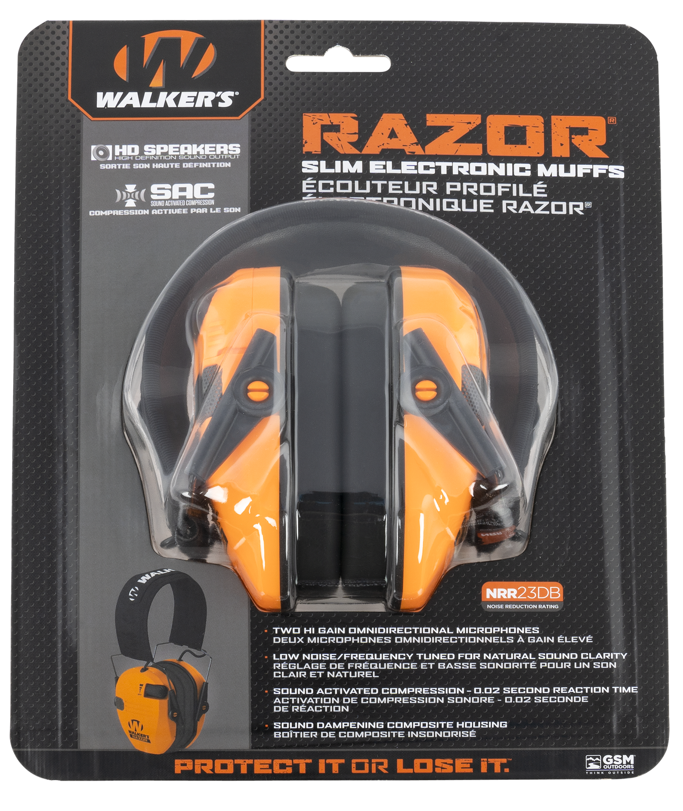 Walkers Game Ear Razor Slim Electronic Wlkr Gwp-rsem-blz Razr Elc Muf ...