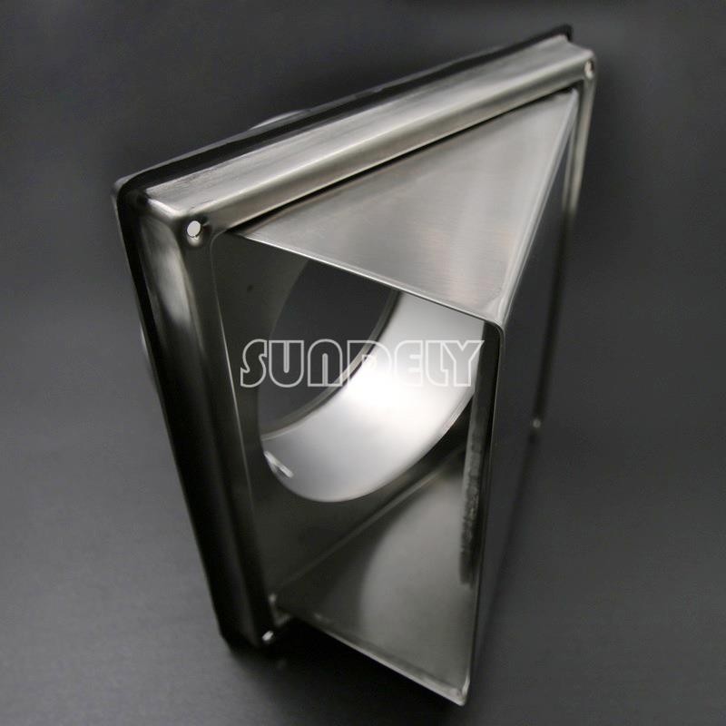 Stainless Steel Cooker Hood Extractor Outside Wall Air Vent Cowl Hood ...