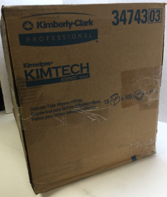 Kimtech 34743 Kimwipes 11.8" x 11.8" 3-Ply Delicate Task Wipers (1785 ...